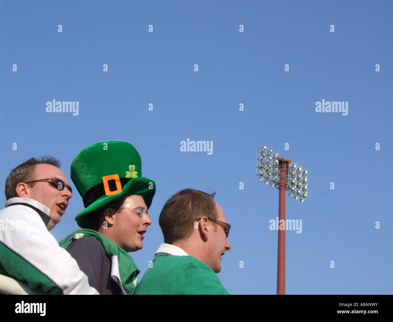 irish rugby fans in rome for the six nations match versus italy Stock ...