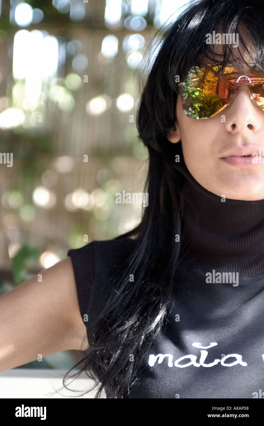 spanish babe in shades Stock Photo - Alamy