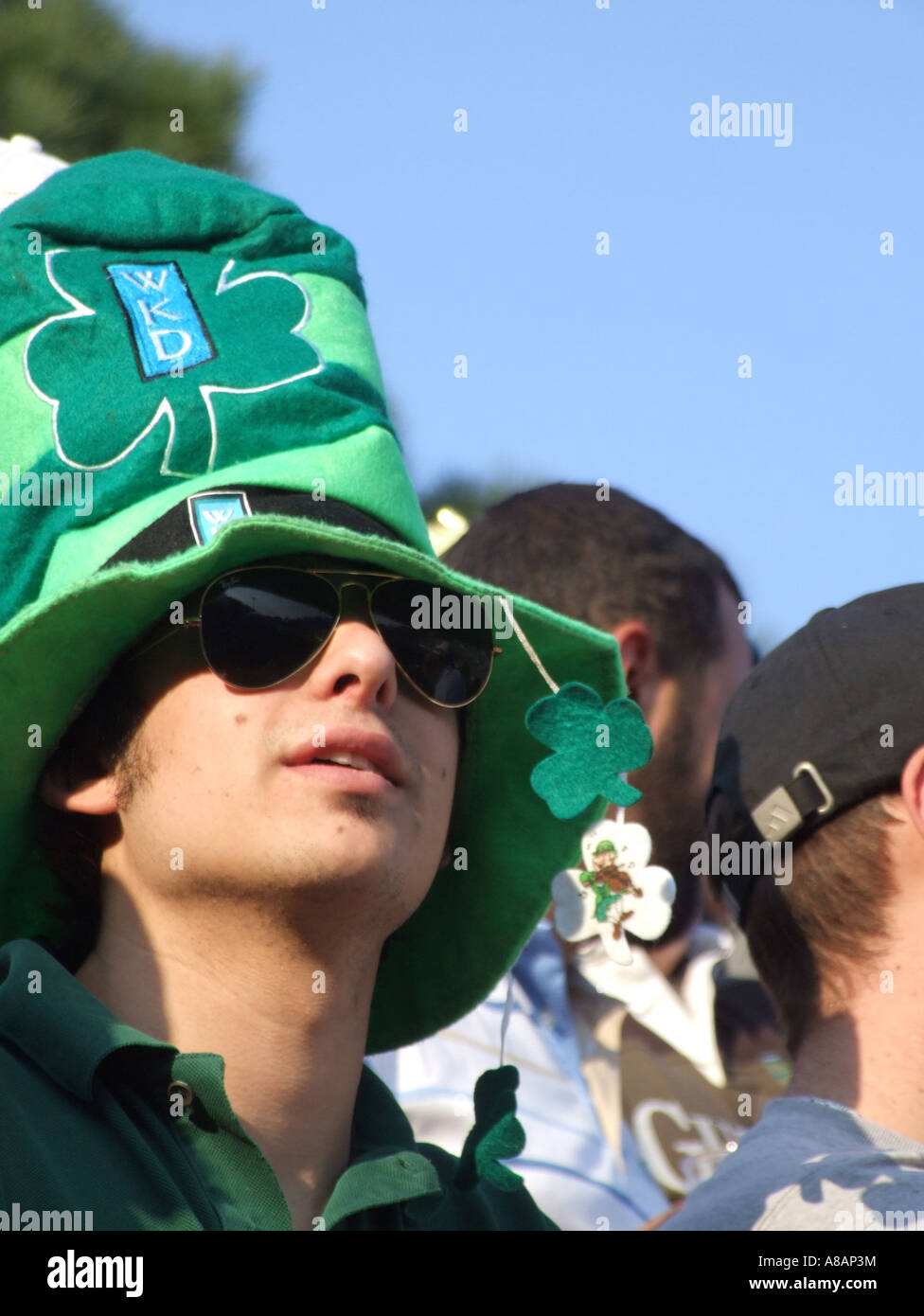 irish rugby fans in rome for the six nations match versus italy Stock ...