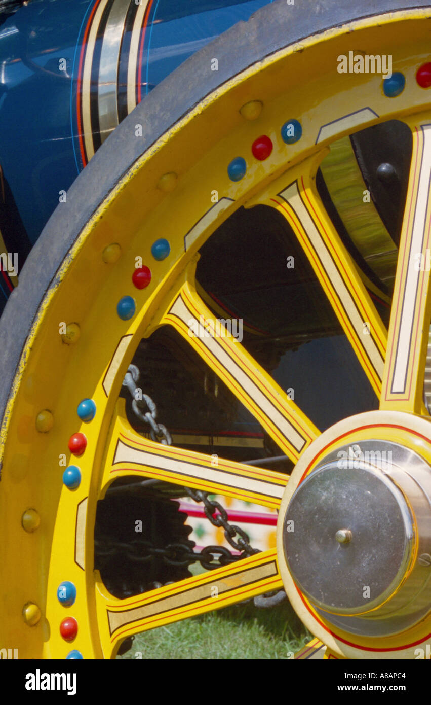 Traction engine wheel Stock Photo - Alamy