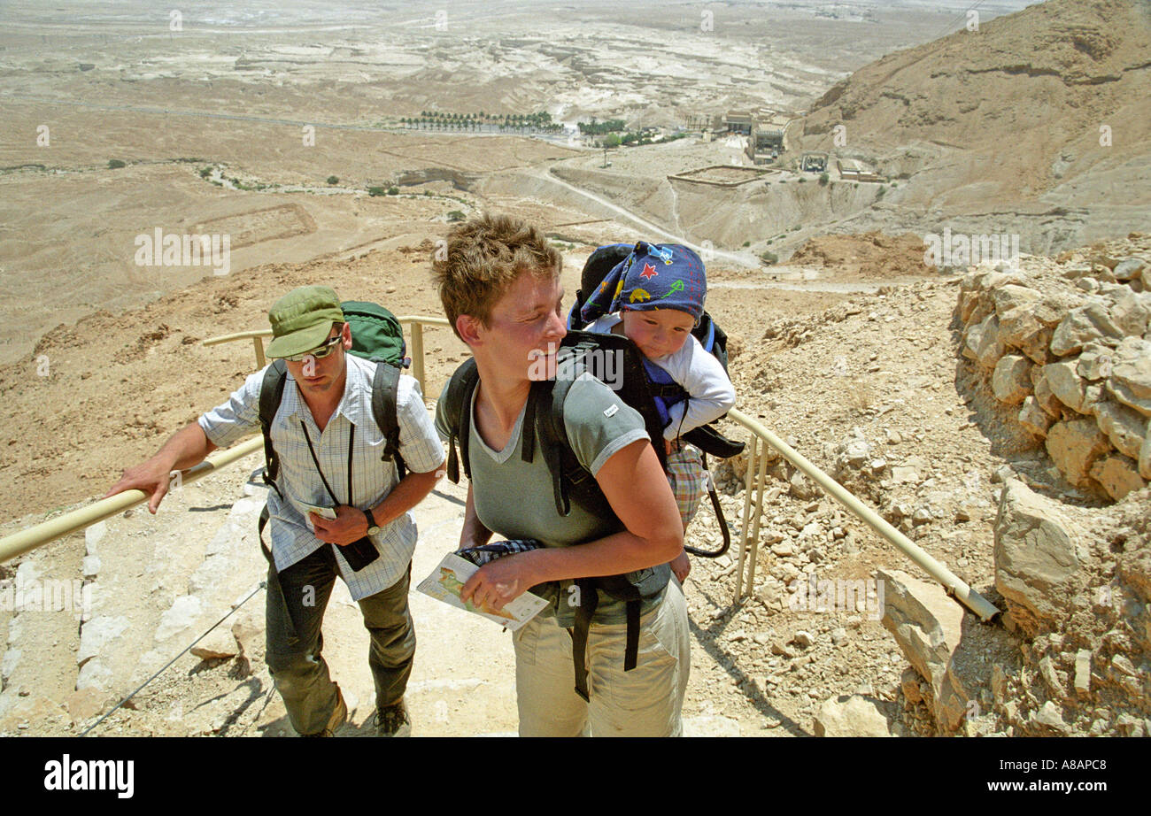 Climbing Masada 1 Stock Photo - Alamy