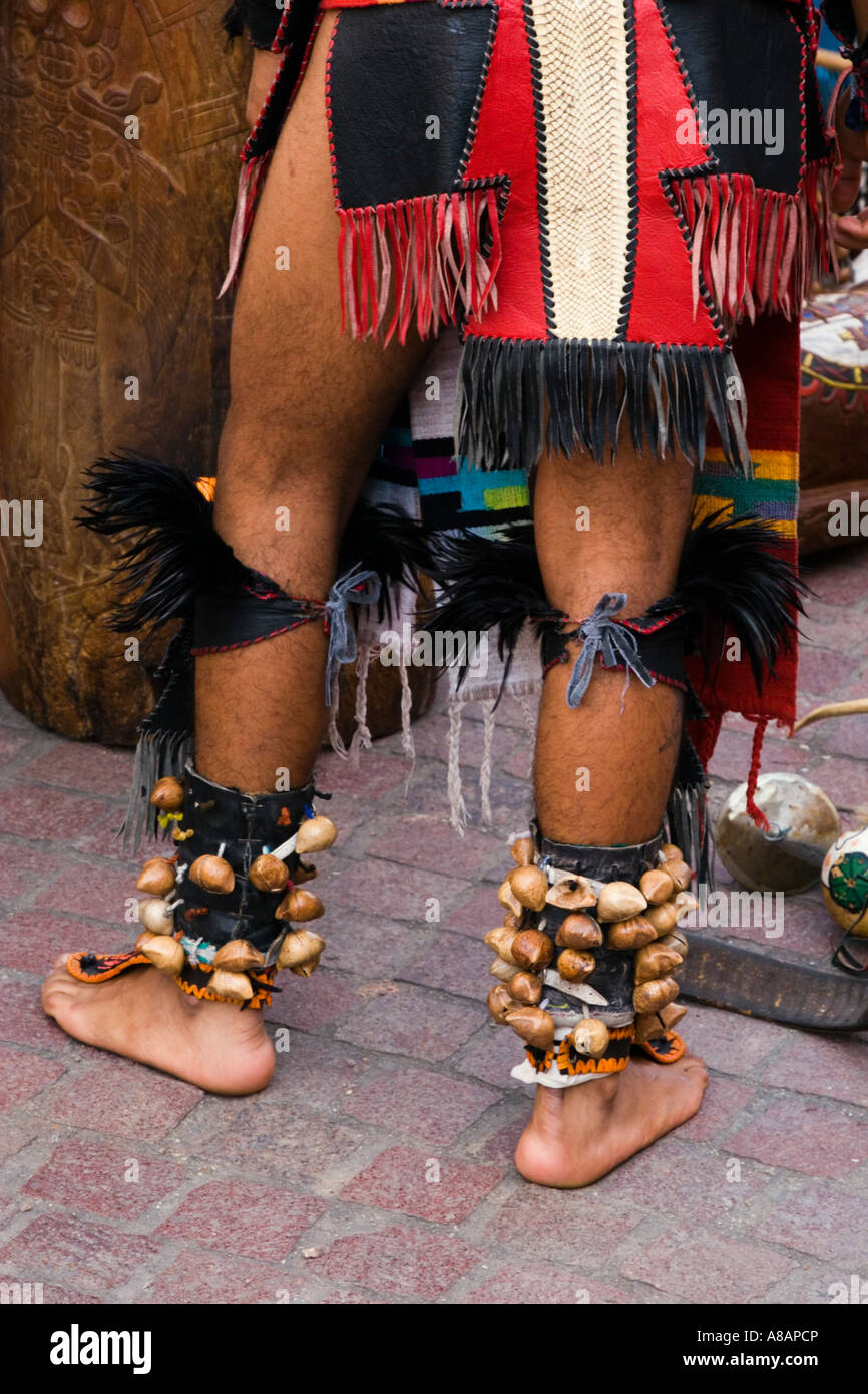 An AZTEC DANCE TROUPE performs in traditional costumes during the ...