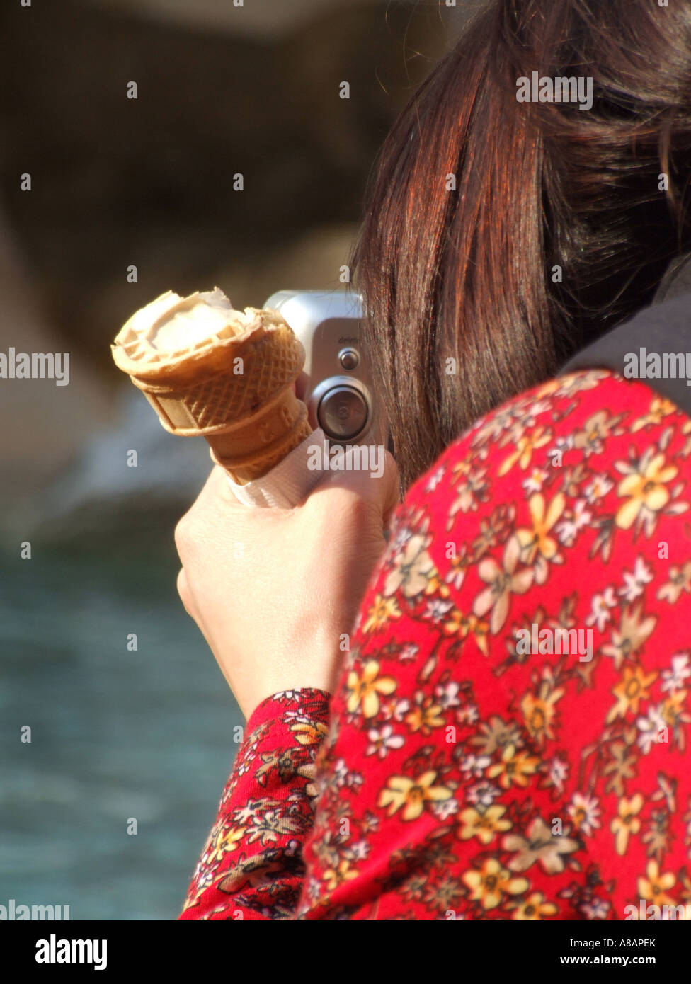 Teen girl ice cream cone hi-res stock photography and images - Alamy
