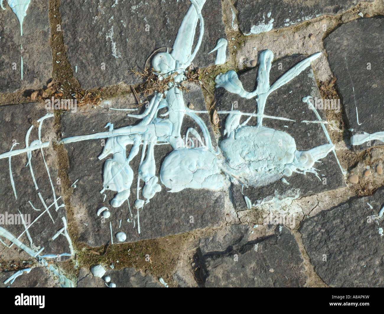 paint spilled on road Stock Photo - Alamy