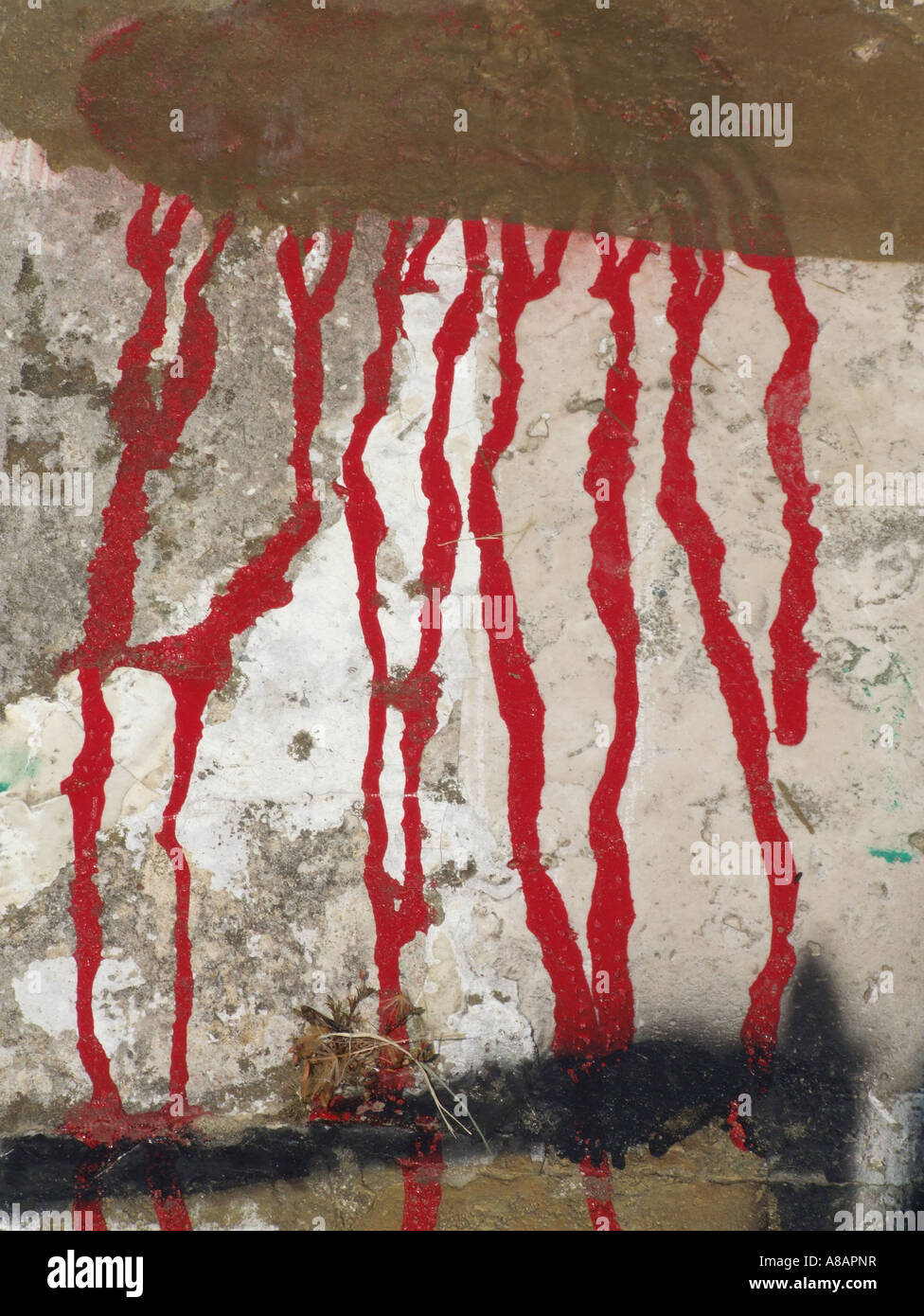 red paint on wall Stock Photo - Alamy