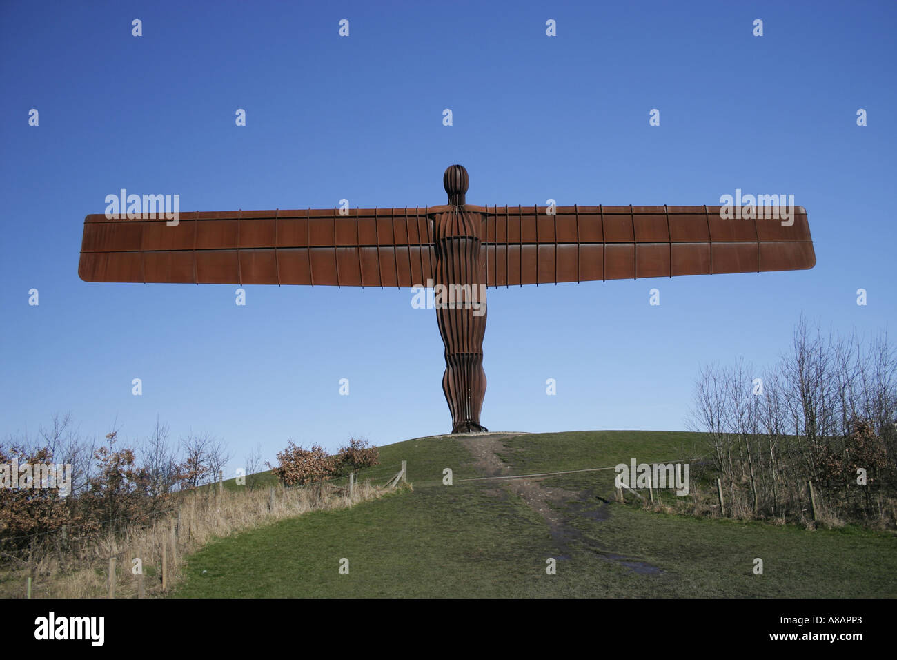 The Angel of the North by Anthony Gormley at Gateshead, England Stock ...