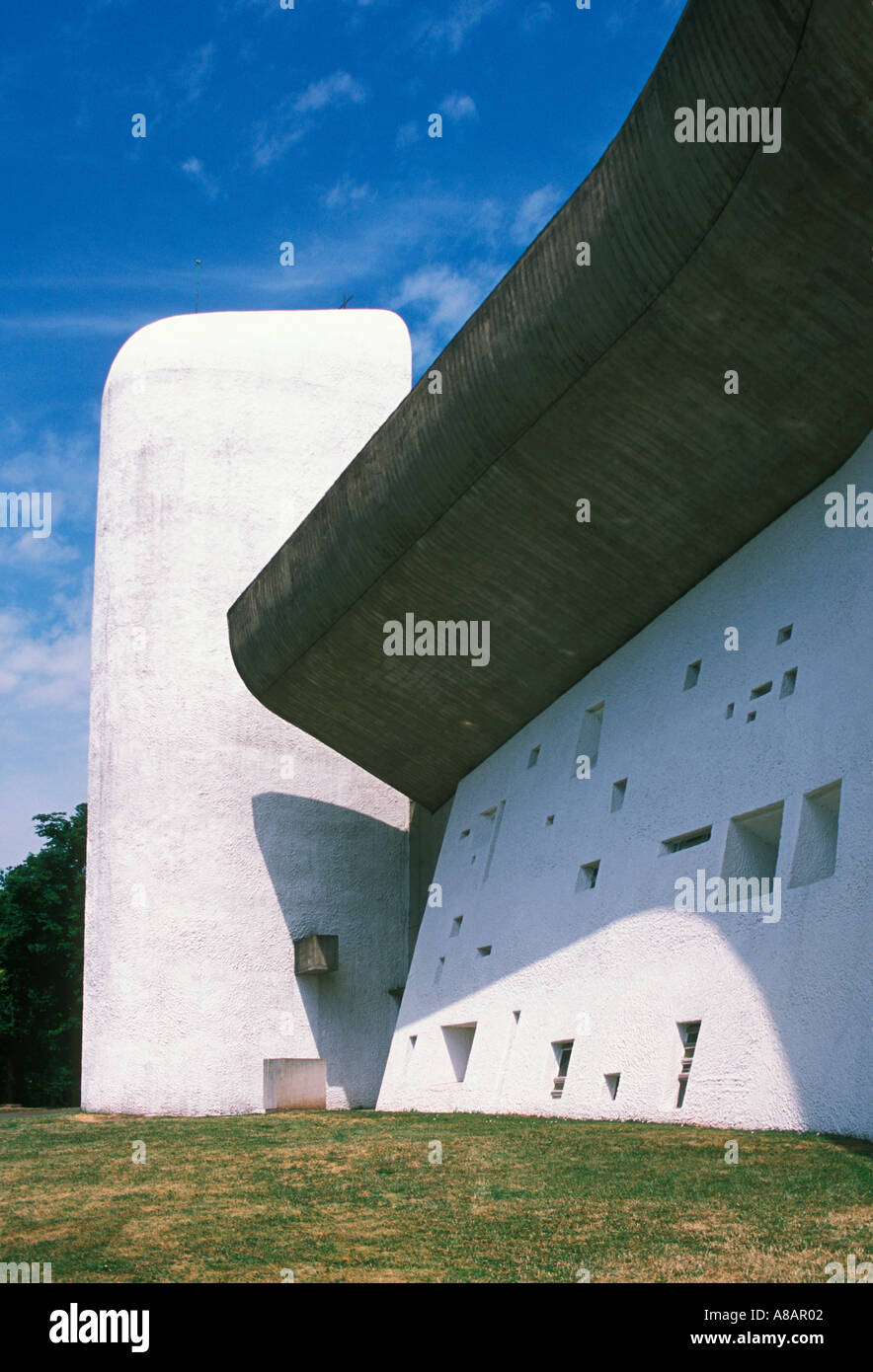 Chapelle de Notre Dame du Haut Ronchamp France Stock Photo - Alamy