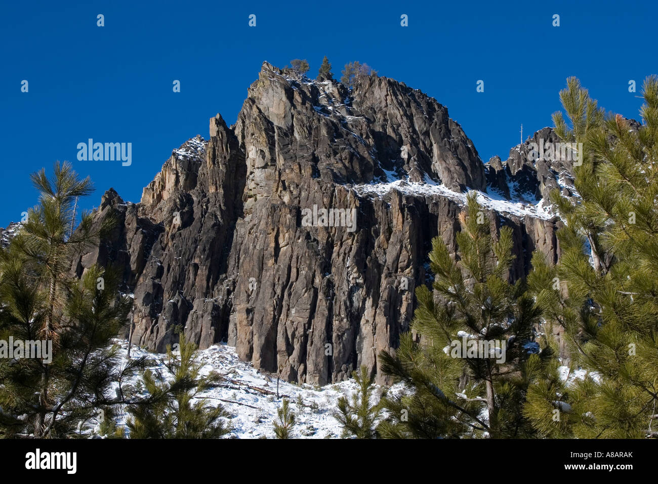 MOUNTAIN made of VOLCANIC ROCK in the Deschutes National Forest near ...