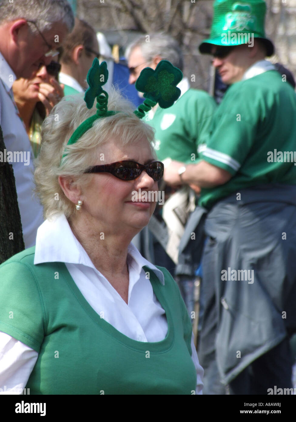 irish rugby fans in rome for the six nations match versus italy Stock ...