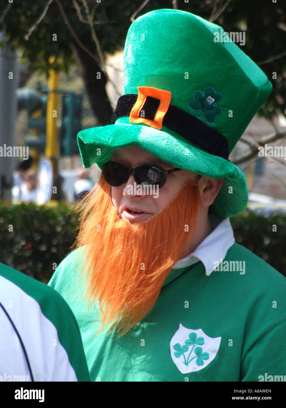 irish rugby fans in rome for the six nations match versus italy Stock ...