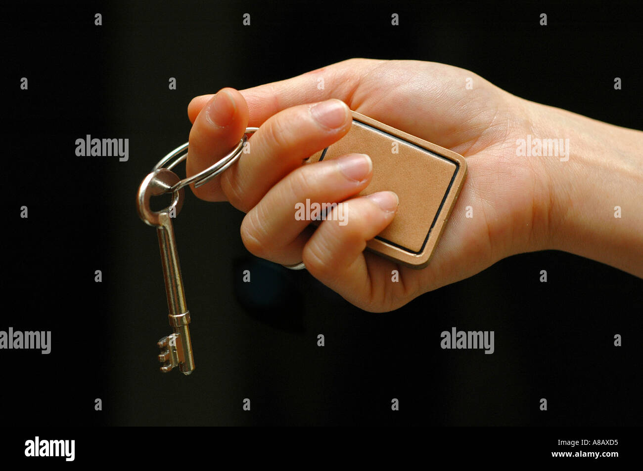 Hand holding a key Stock Photo - Alamy