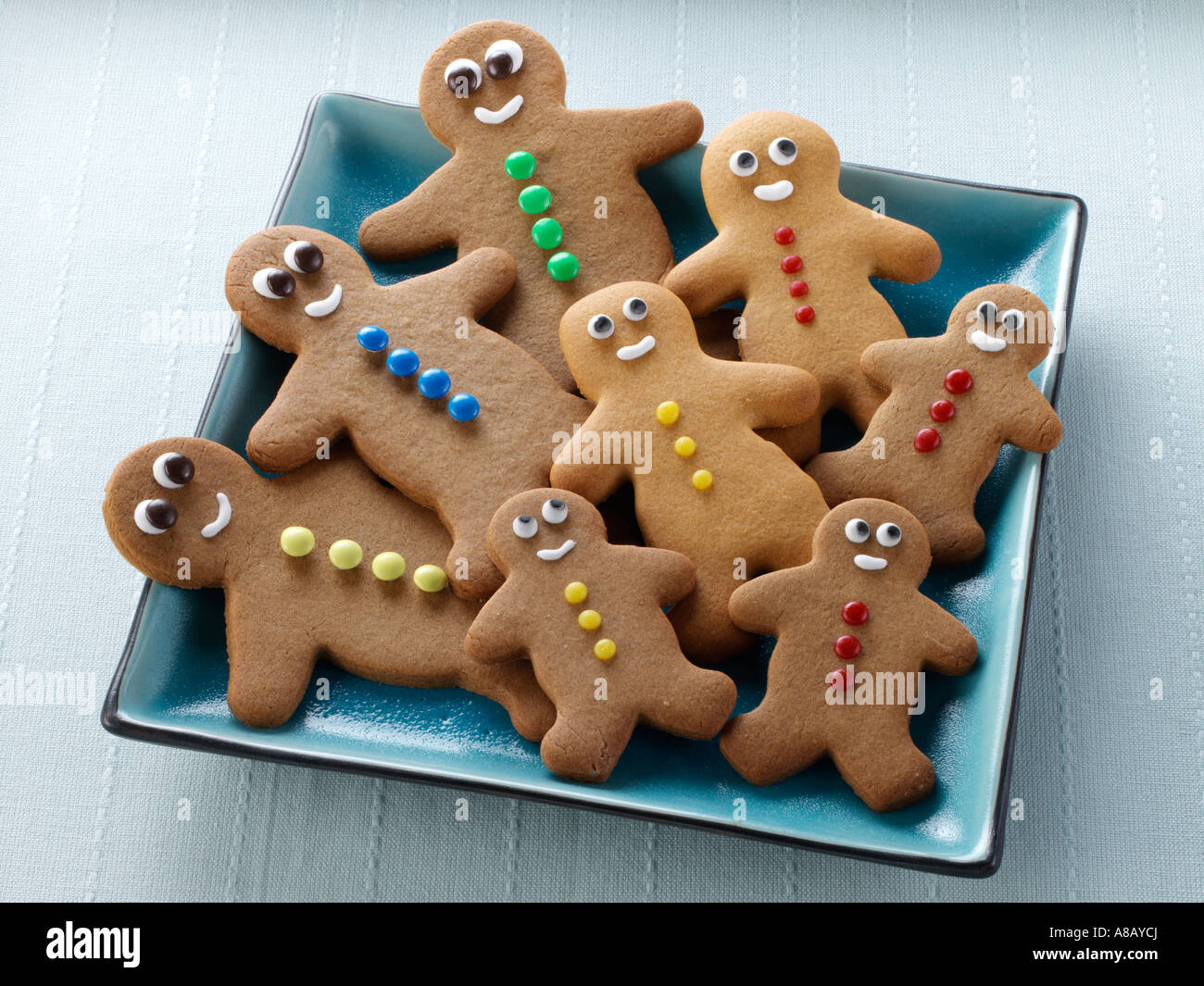 A plate full of gingerbread men kids party editorial food Stock Photo ...