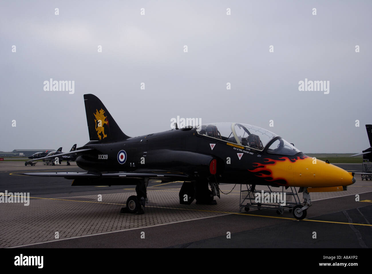 RAF Display Hawk advanced fast jet trainer fighter Stock Photo - Alamy