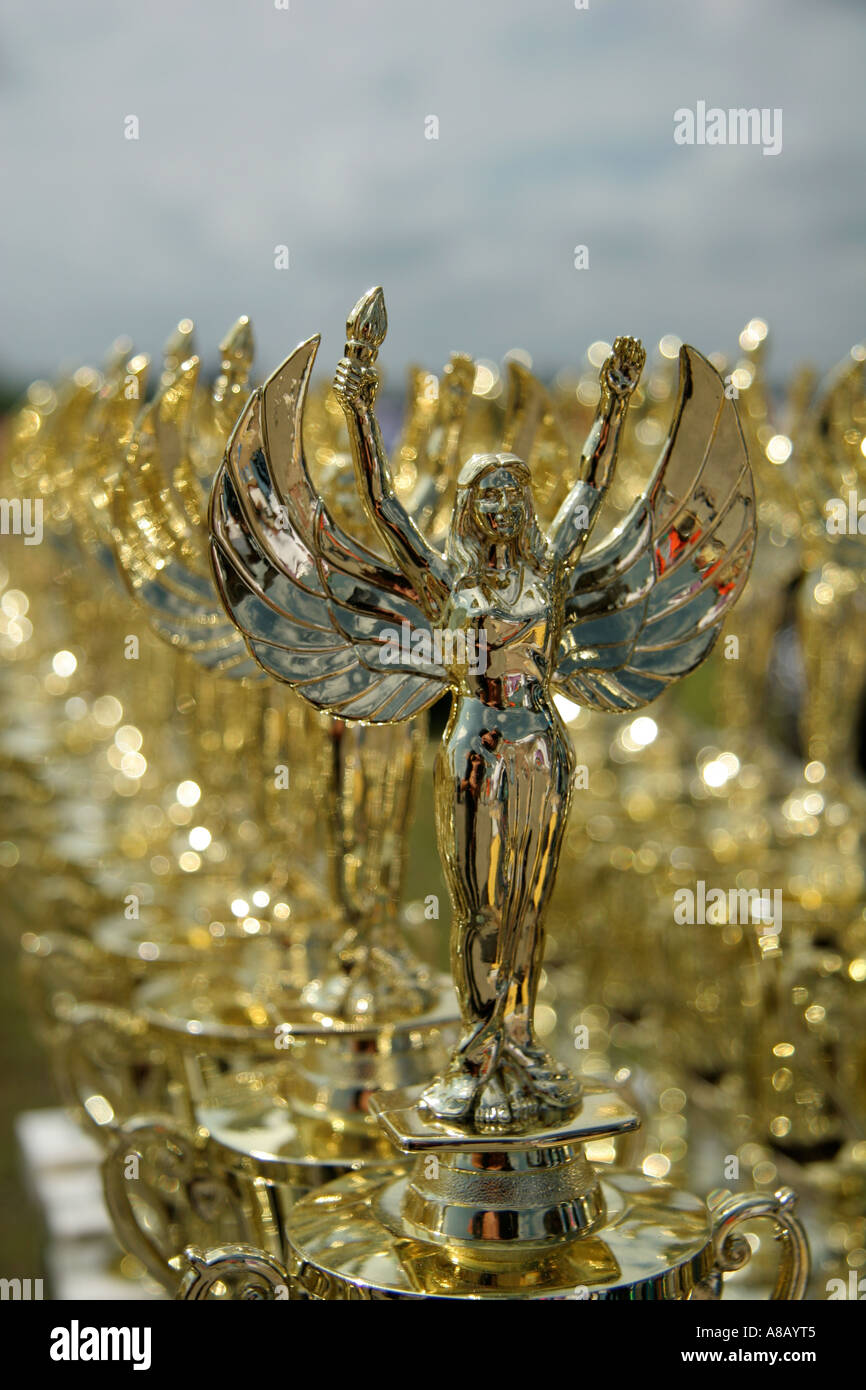 Golden Angel Trophy Stock Photo - Alamy