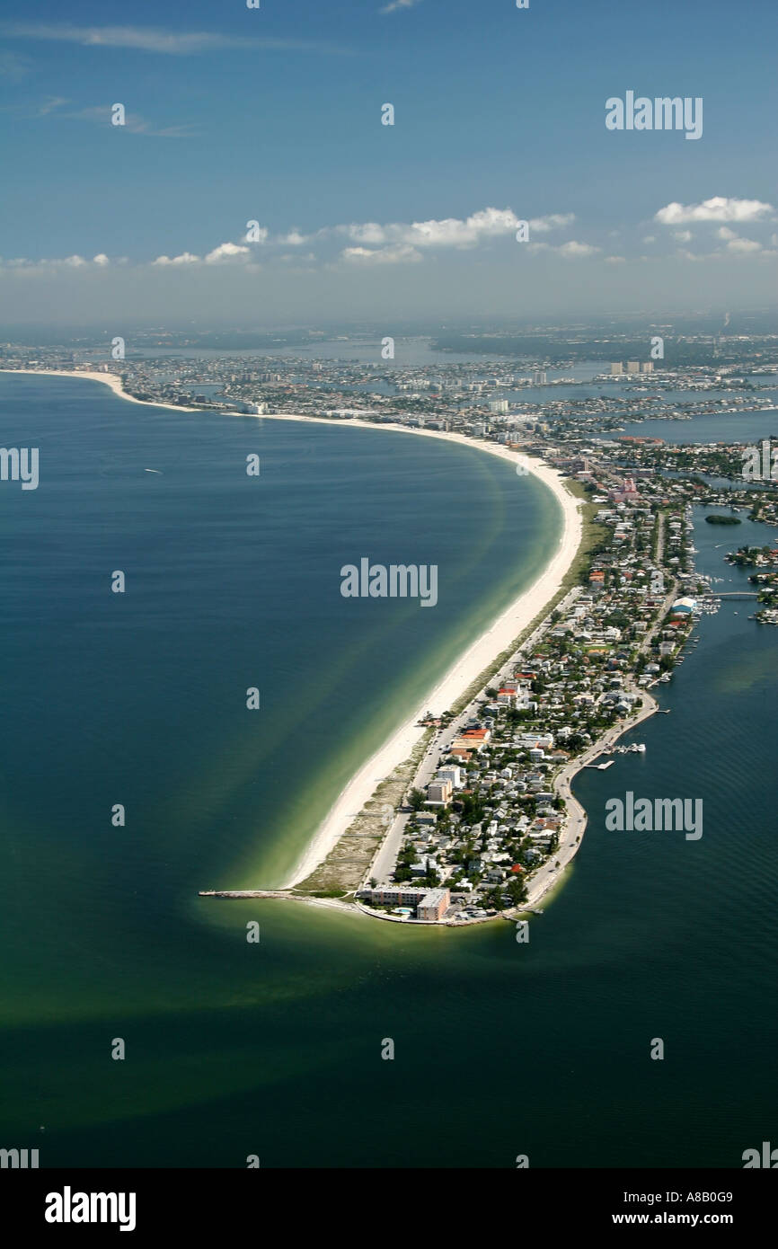 Aerial view of Long Key, McPherson Bayou, Pass a Grille Beach, Saint ...