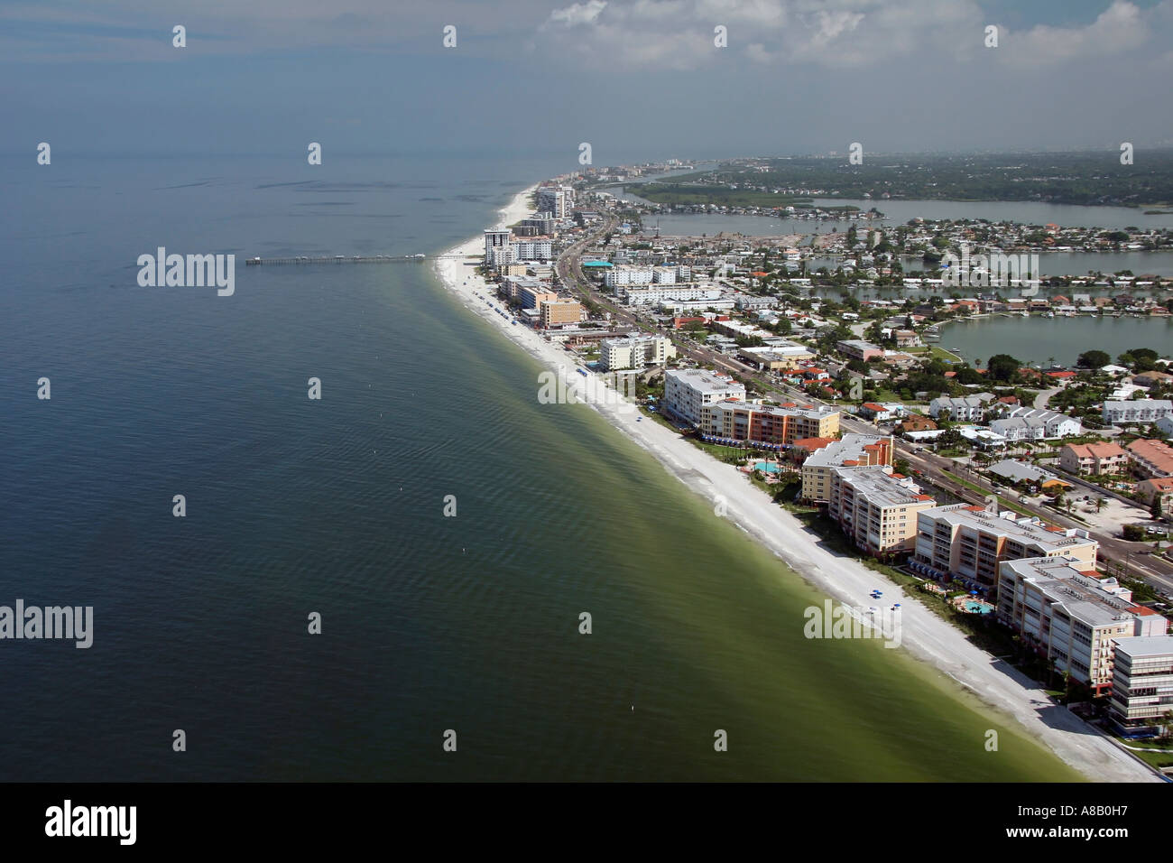 Aerial view of Broken Island, Conch key, Indian Rocks Beach, Saint ...