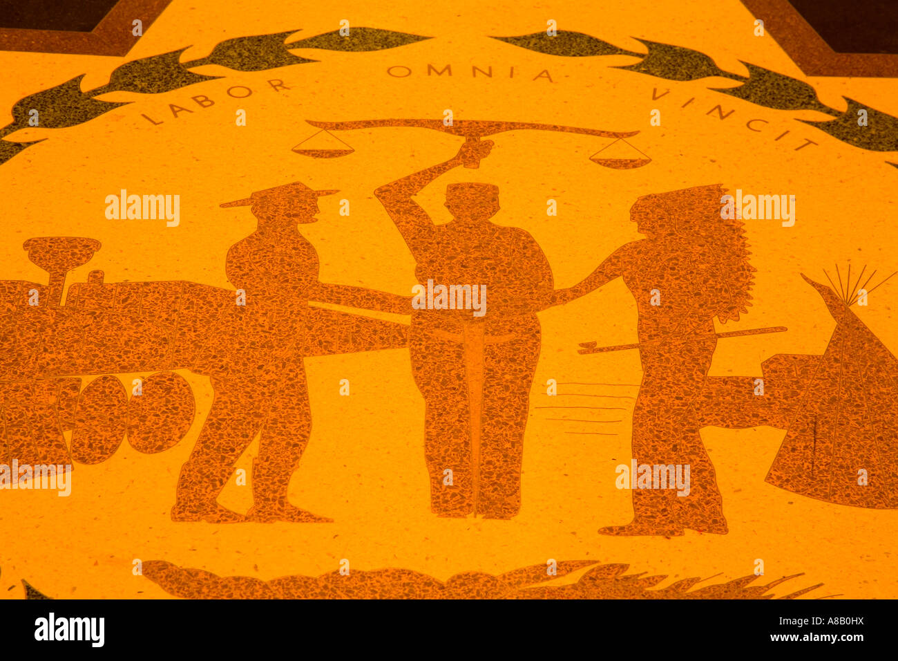 State Crest on Rotunda Floor State Capitol Building Oklahoma City ...