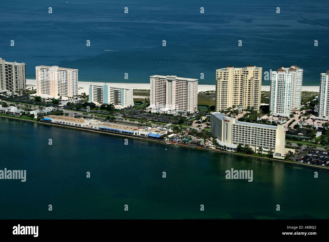 Aerial view of Sand Key, Clearwater harbor, Florida Stock Photo - Alamy