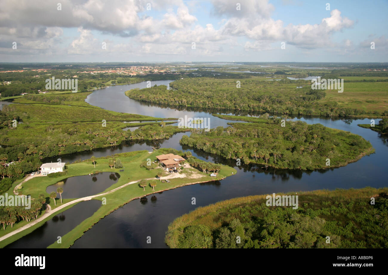Aerial view of Manatee River in Florida Stock Photo - Alamy