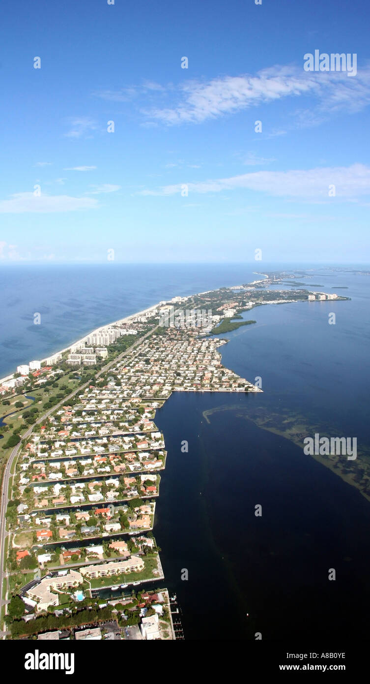 Aerial view of Longboat key, Sarasota, Florida Stock Photo - Alamy