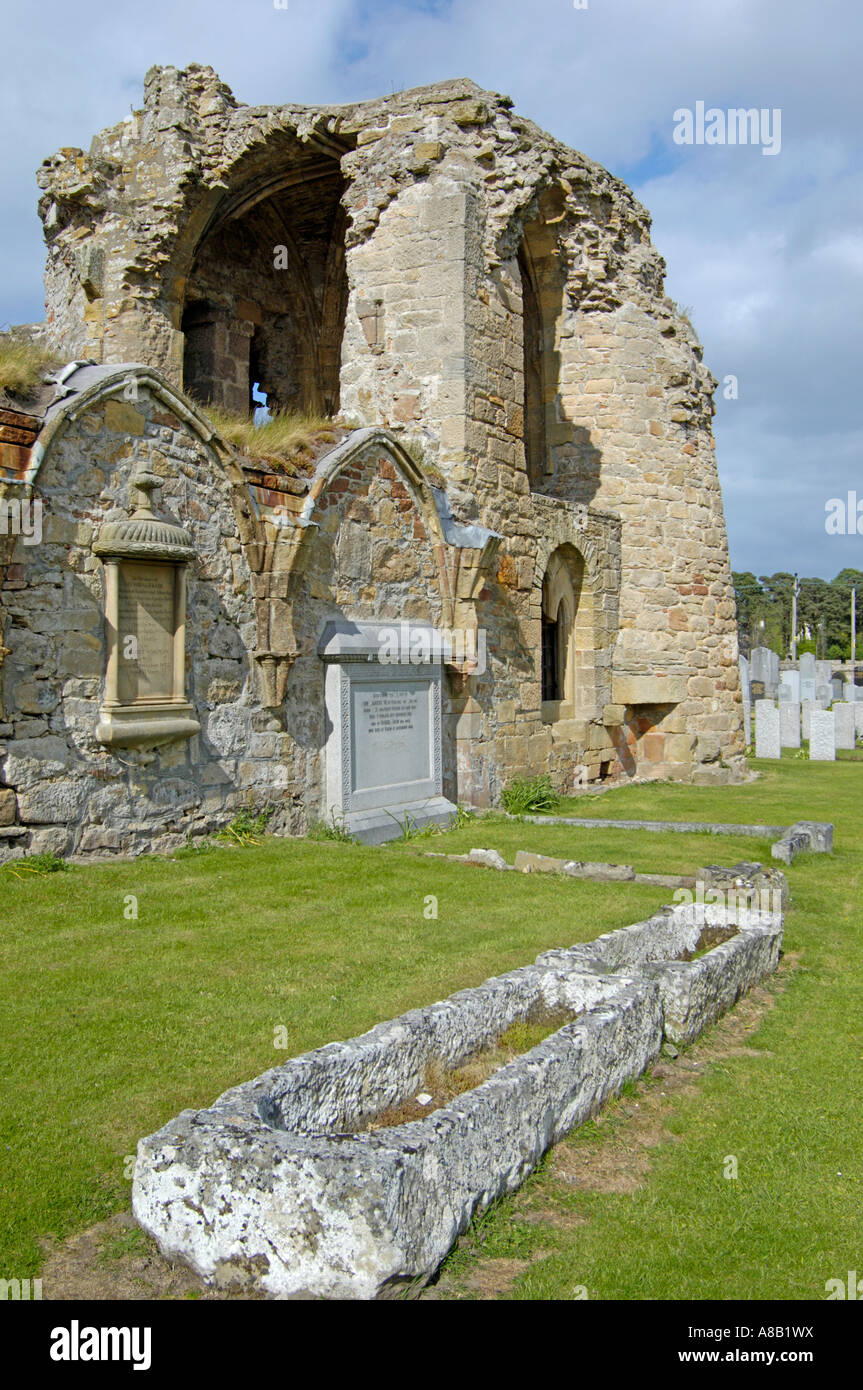 Kinloss Abbey Ruins showing the Sacristy Stock Photo - Alamy