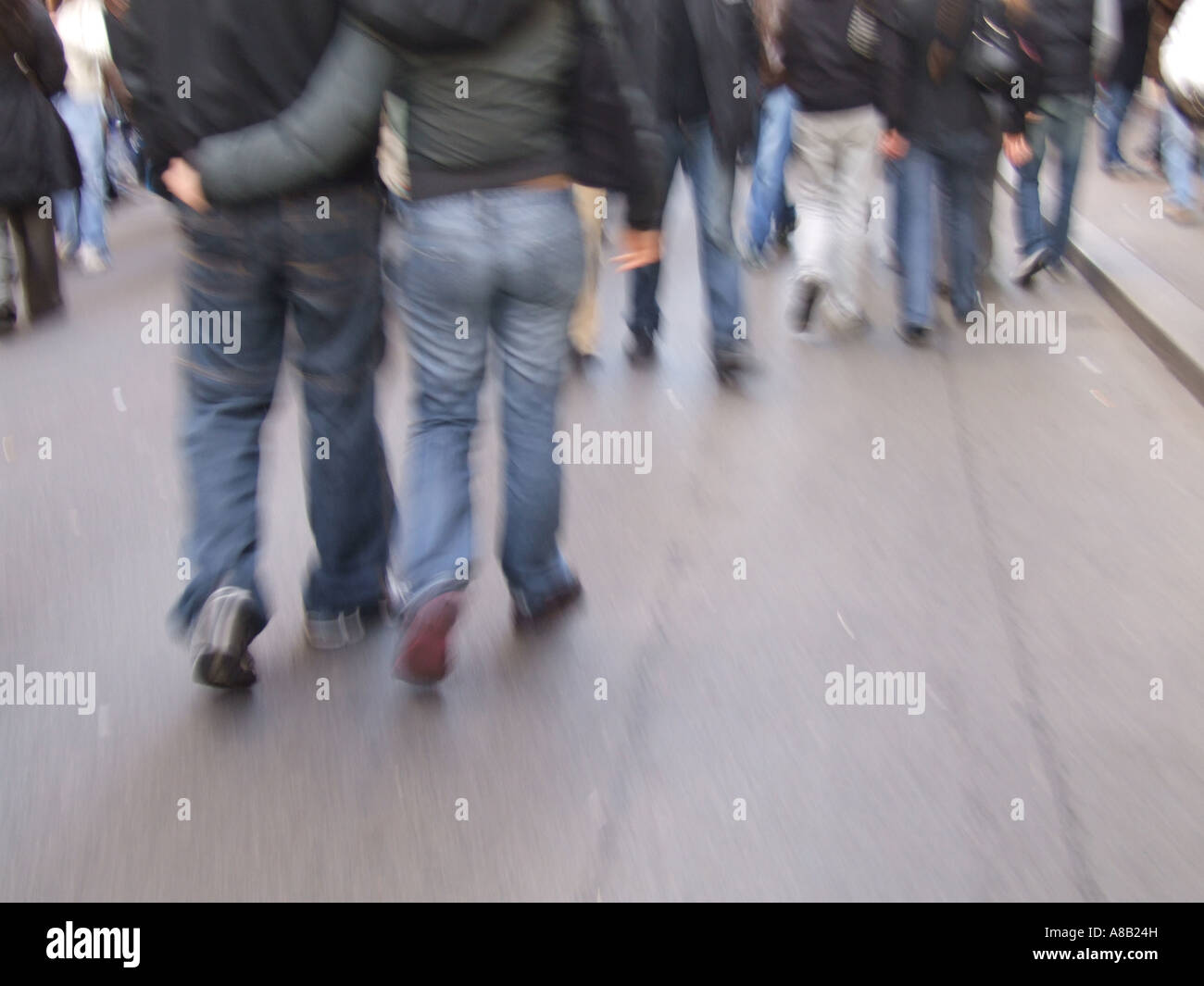 young people walking in town Stock Photo - Alamy
