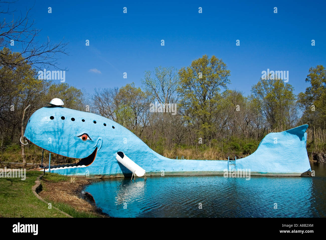 The Blue Whale in Catoosa Historic Route 66 Icon Oklahoma USA Stock ...