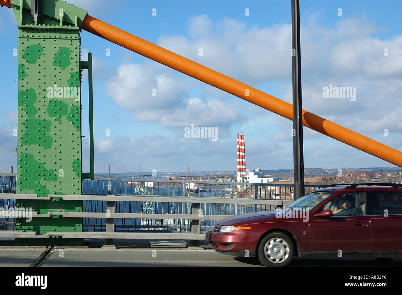 Detail of the Macdonald Bridge in Halifax, Nova Scotia Stock Photo - Alamy