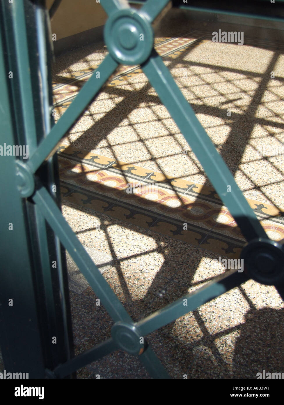 metal gate and shadow Stock Photo - Alamy
