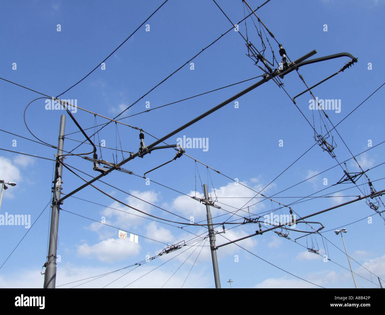 tram overhead lines Stock Photo - Alamy