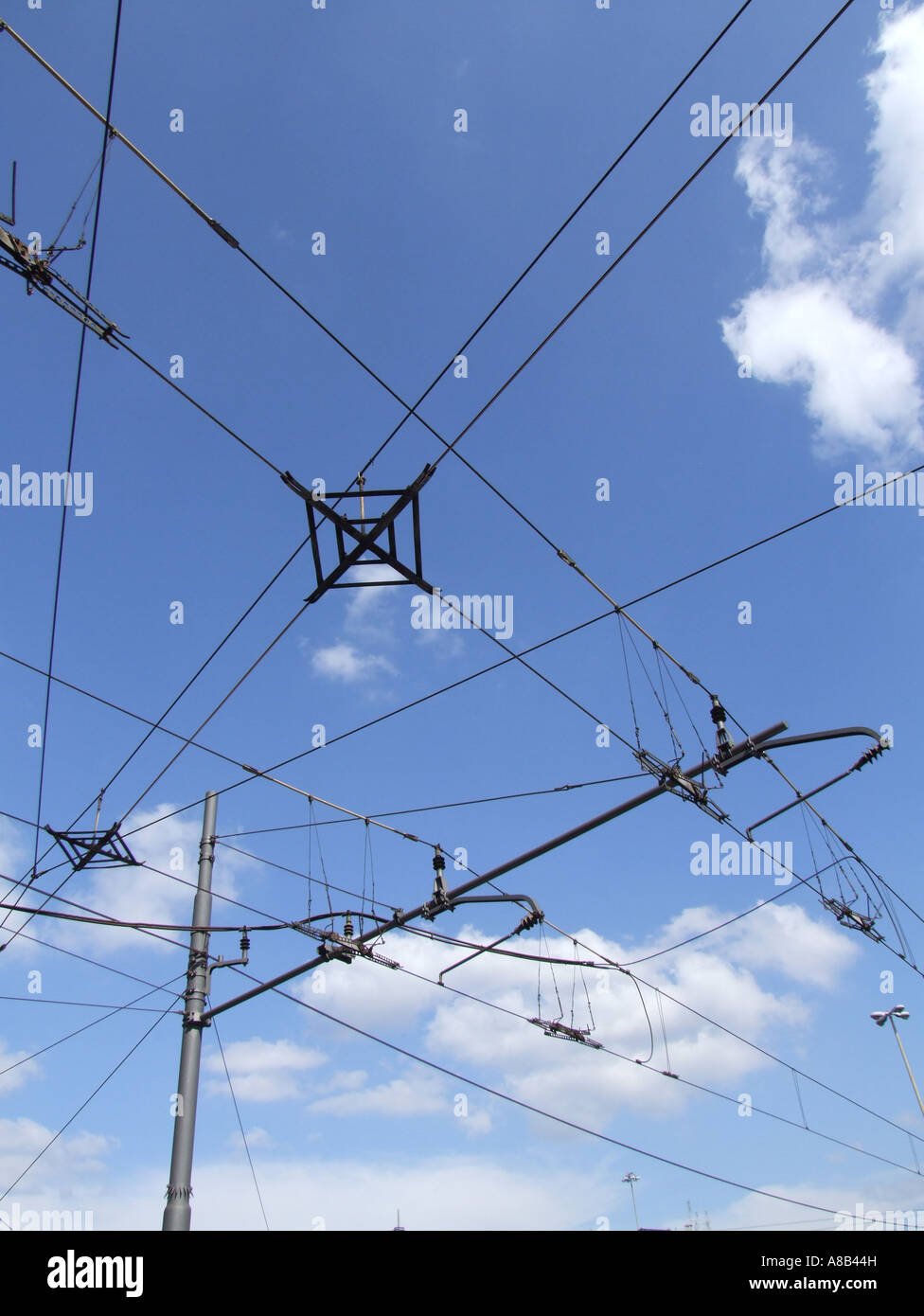 tram overhead lines Stock Photo - Alamy