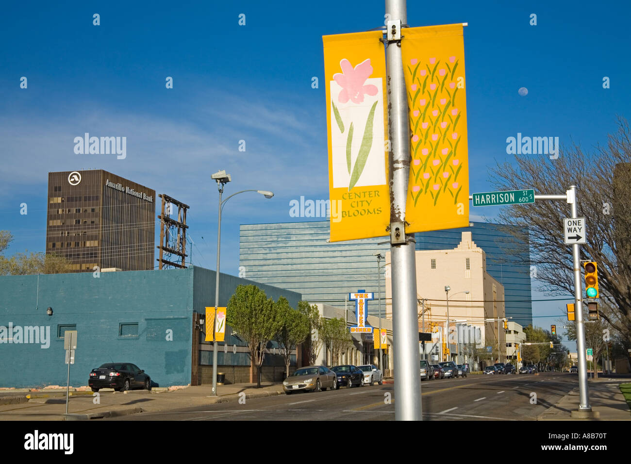 Historic Route 66 Downtown Amarillo Texas USA Stock Photo - Alamy