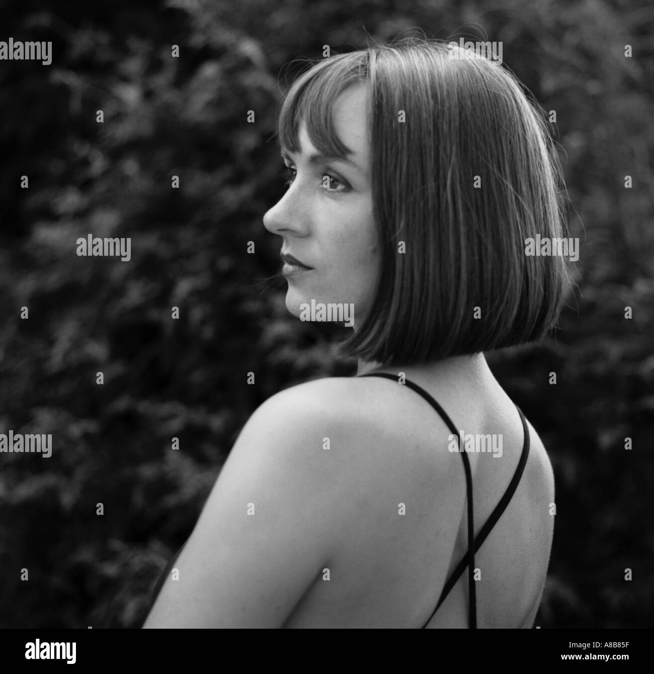 Black white outdoor portrait hi-res stock photography and images - Alamy