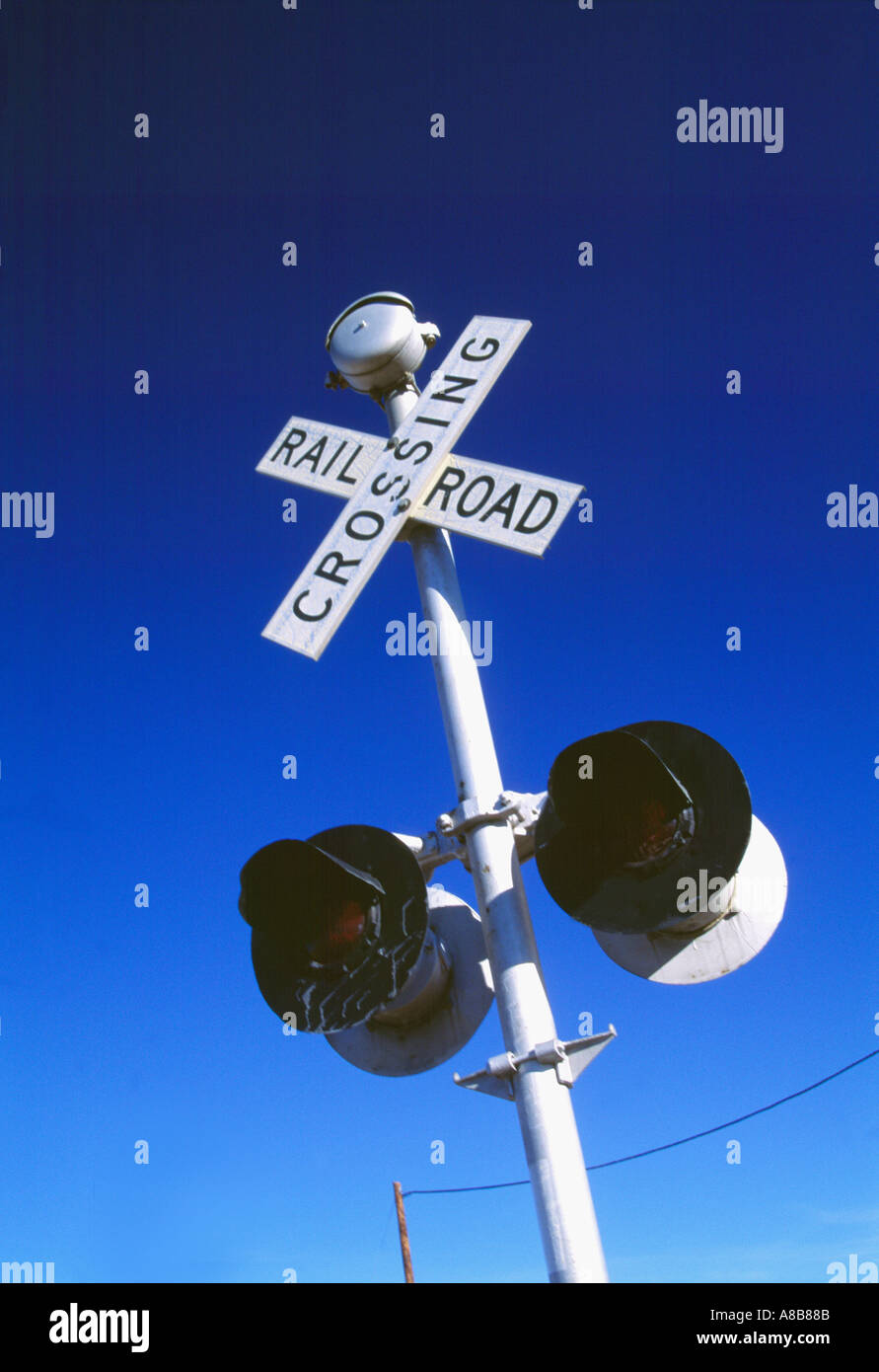 Railroad Crossing Sign USA Stock Photo - Alamy
