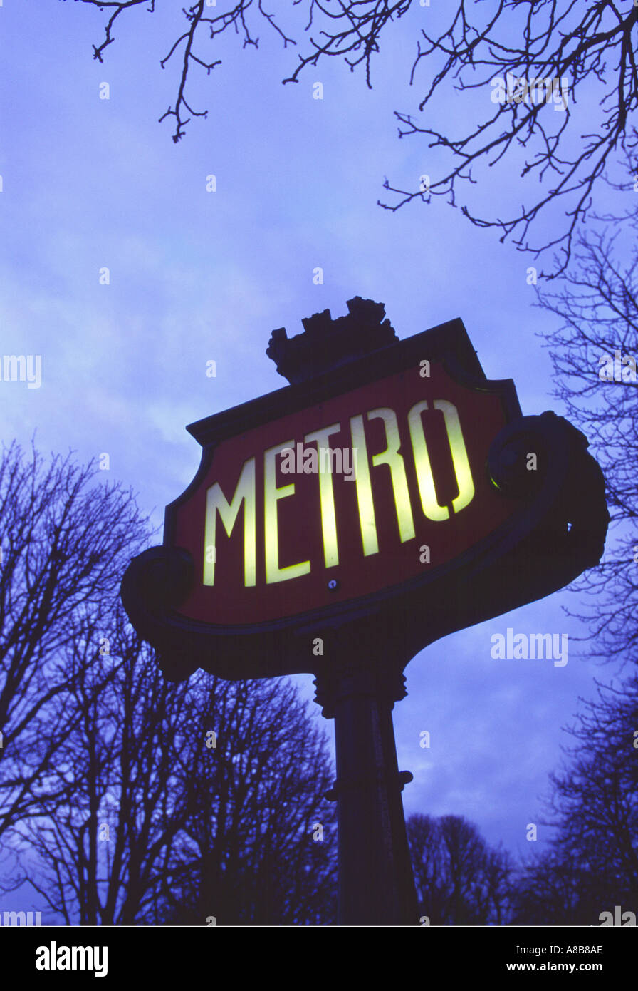 Paris Subway Sign Paris France Stock Photo - Alamy