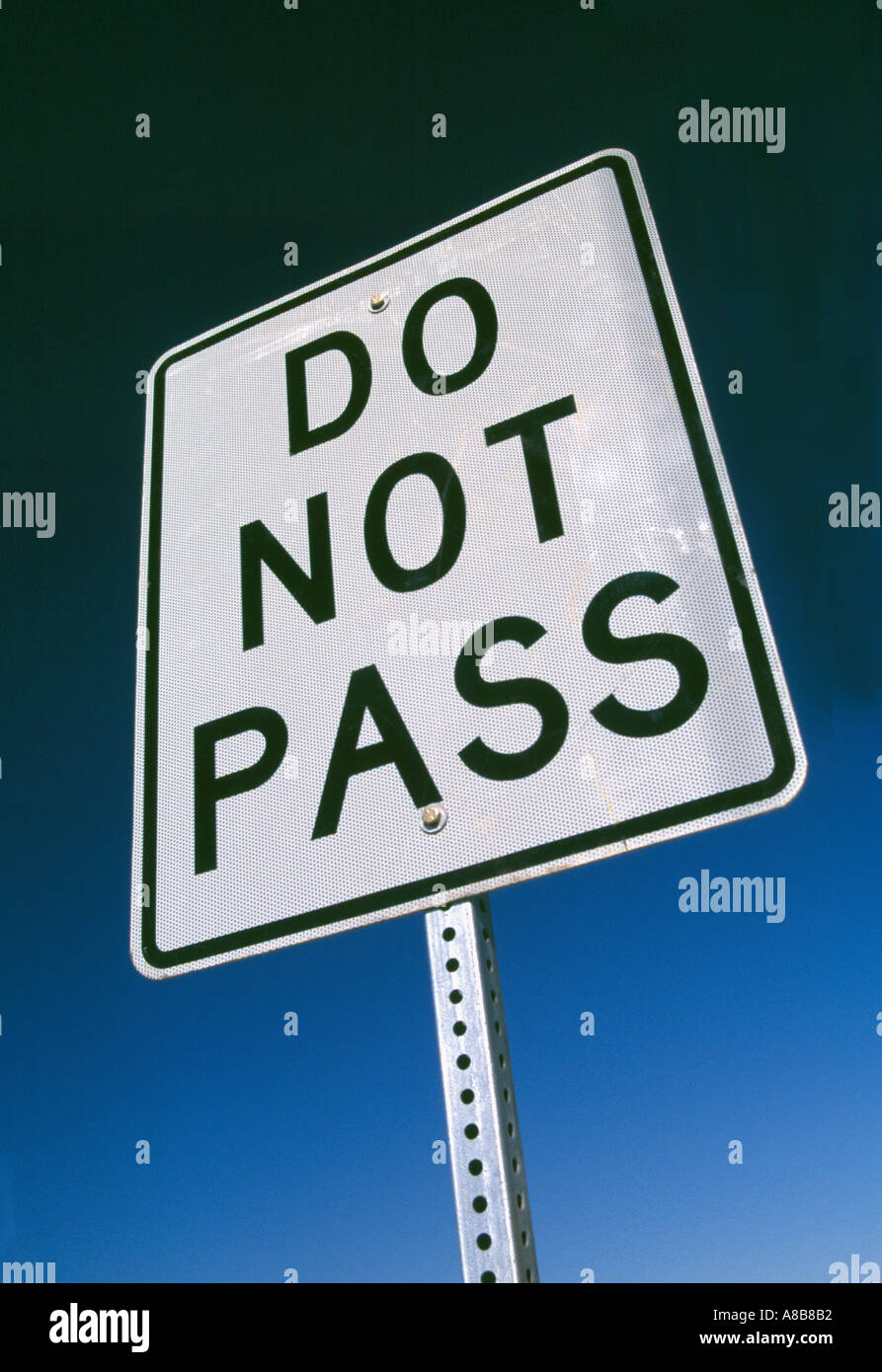 Road Sign Do Not Pass Stock Photo - Alamy