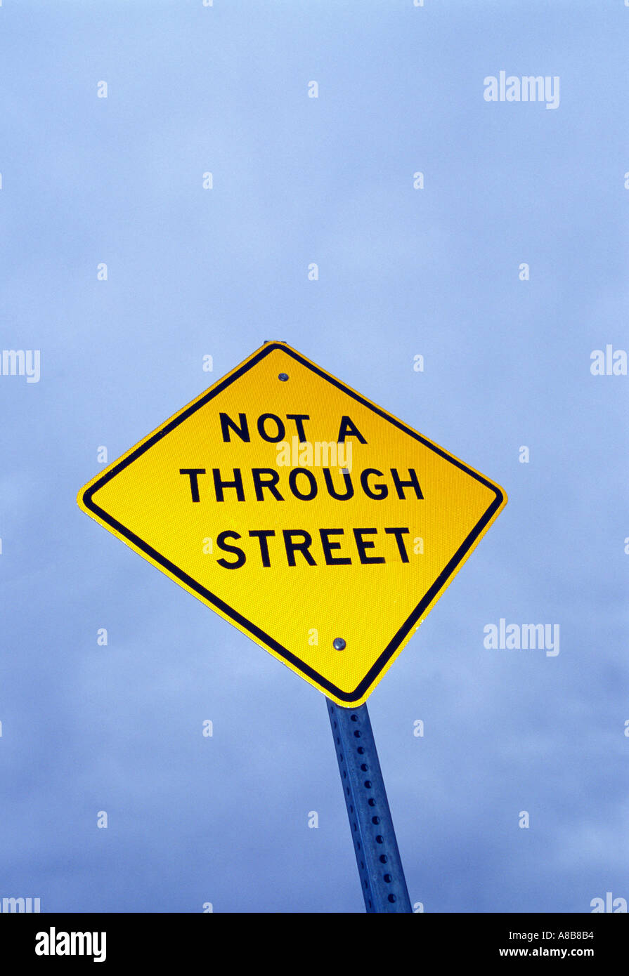 Road Sign Not a through street Stock Photo - Alamy