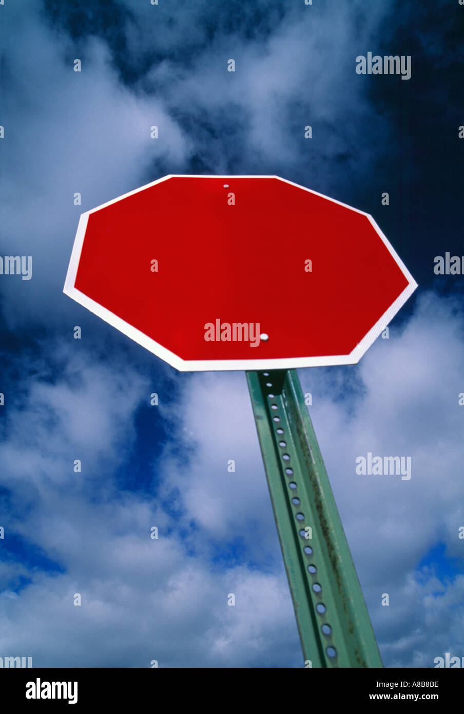 Blank red Road sign Stock Photo - Alamy