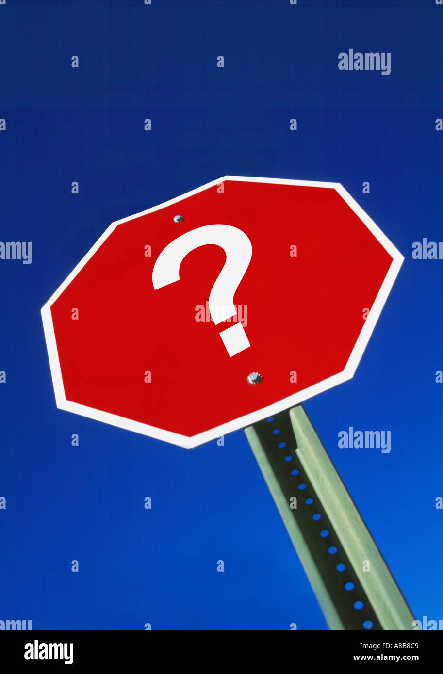 Road sign and Question mark Stock Photo - Alamy