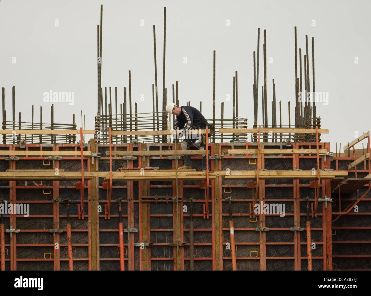 Construction worker at a job site Stock Photo - Alamy