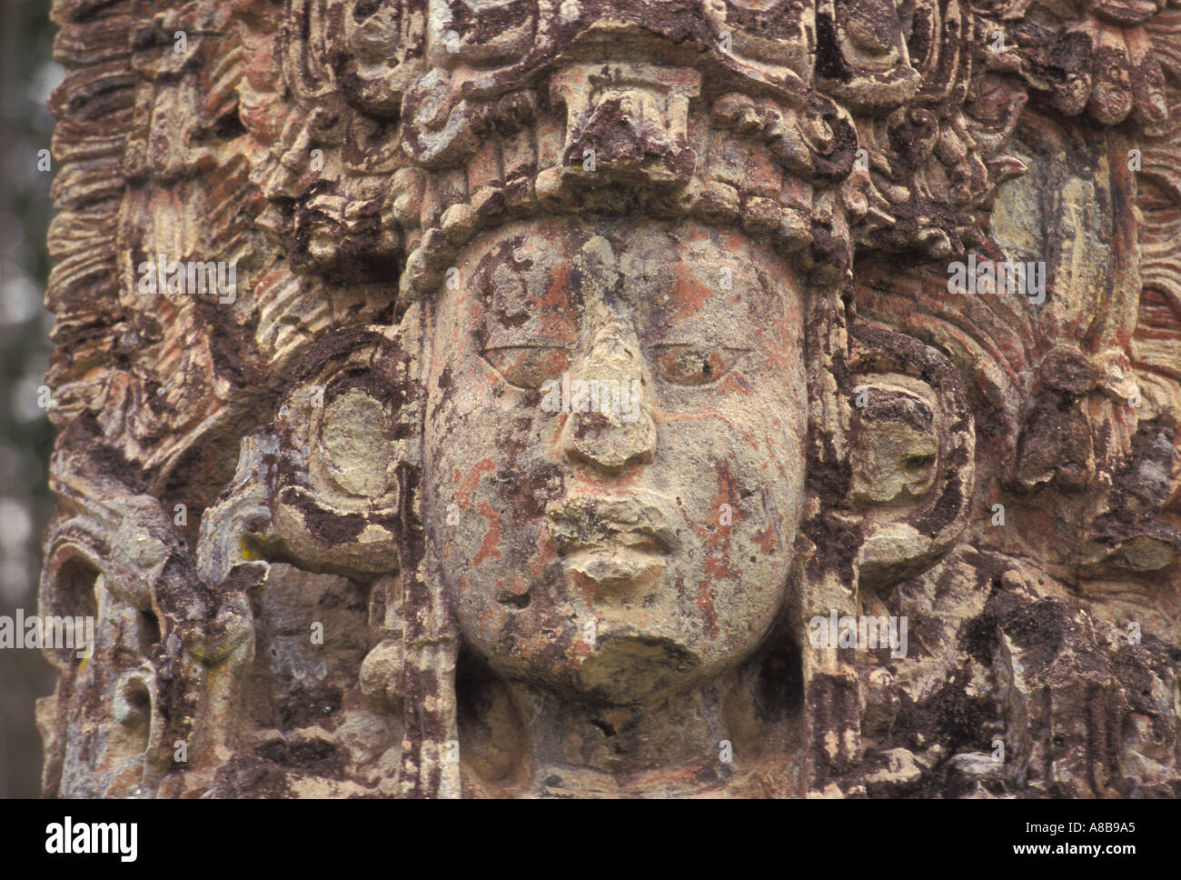 Honduras Copan Stela H Stock Photo - Alamy