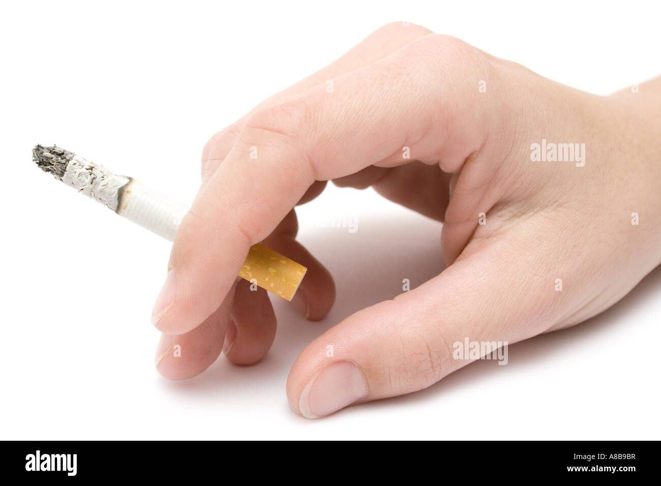 Female hand holding cigarette hi-res stock photography and images - Alamy
