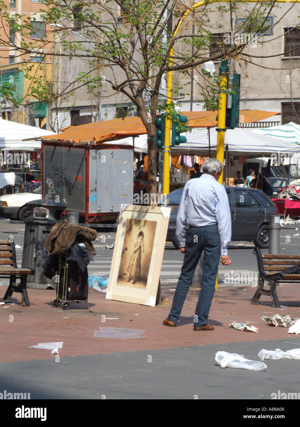 porta portese street market in rome Stock Photo - Alamy