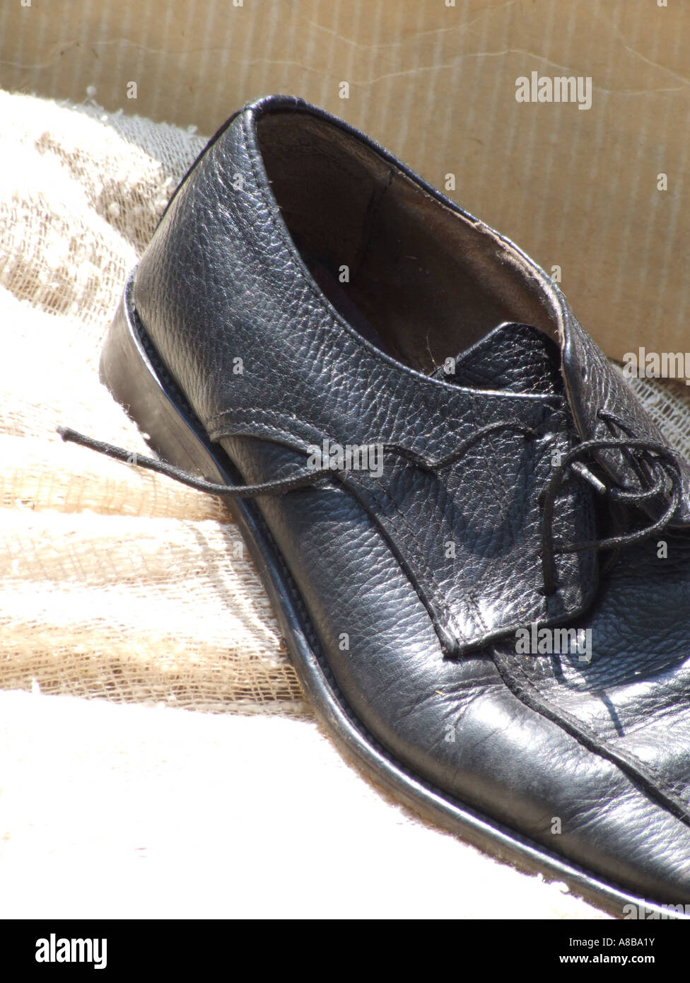 one black shoe Stock Photo - Alamy