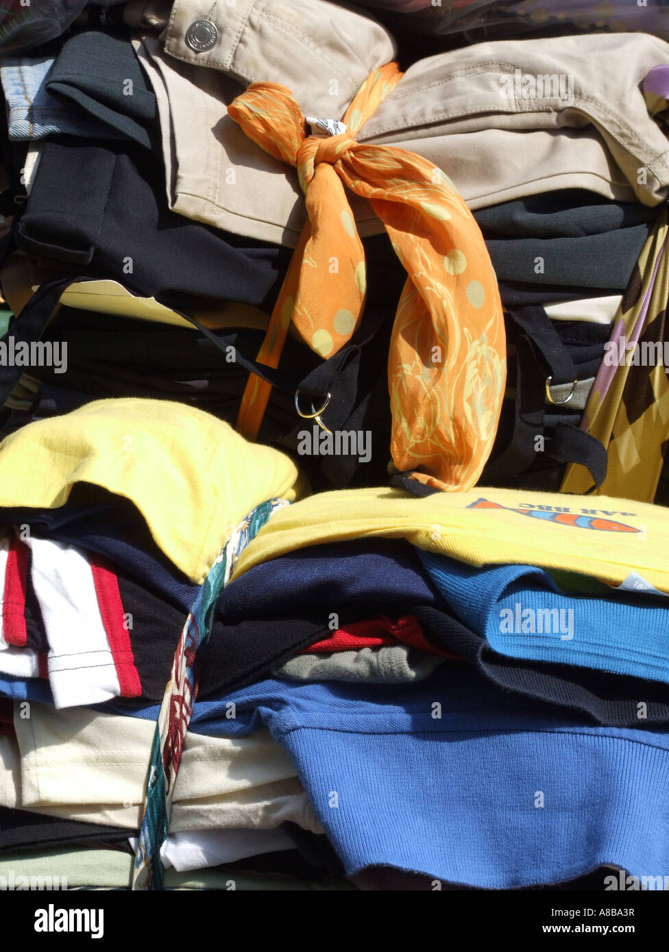 pile of clothes Stock Photo - Alamy