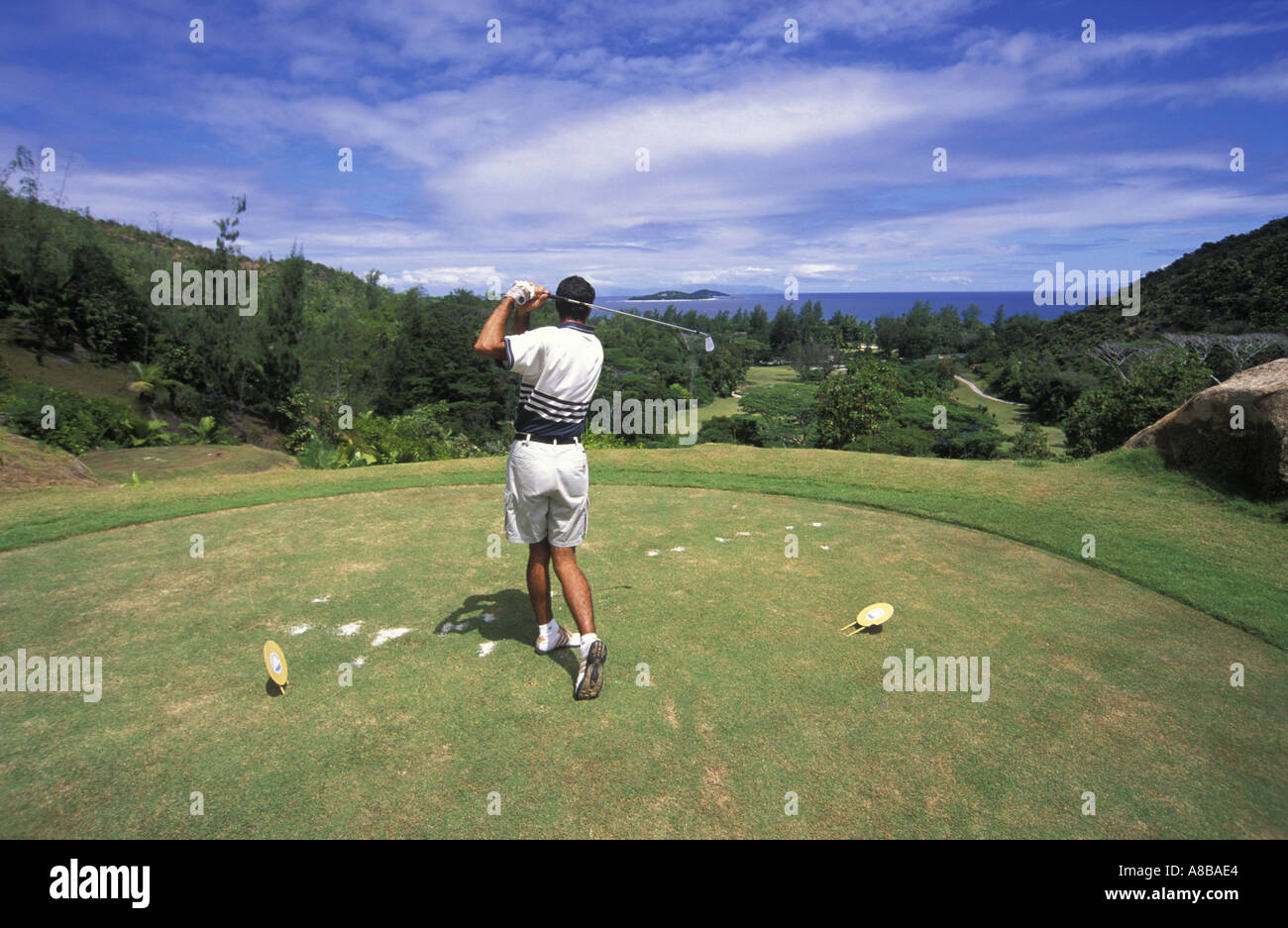 Seychelles Praslin Island Lemuria Golf Course Stock Photo - Alamy