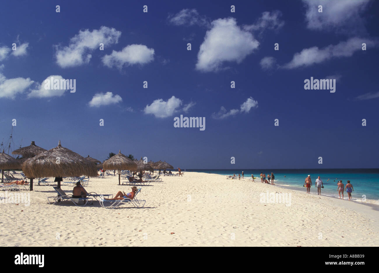 Aruba Dutch Caribbean Eagle beach Stock Photo - Alamy