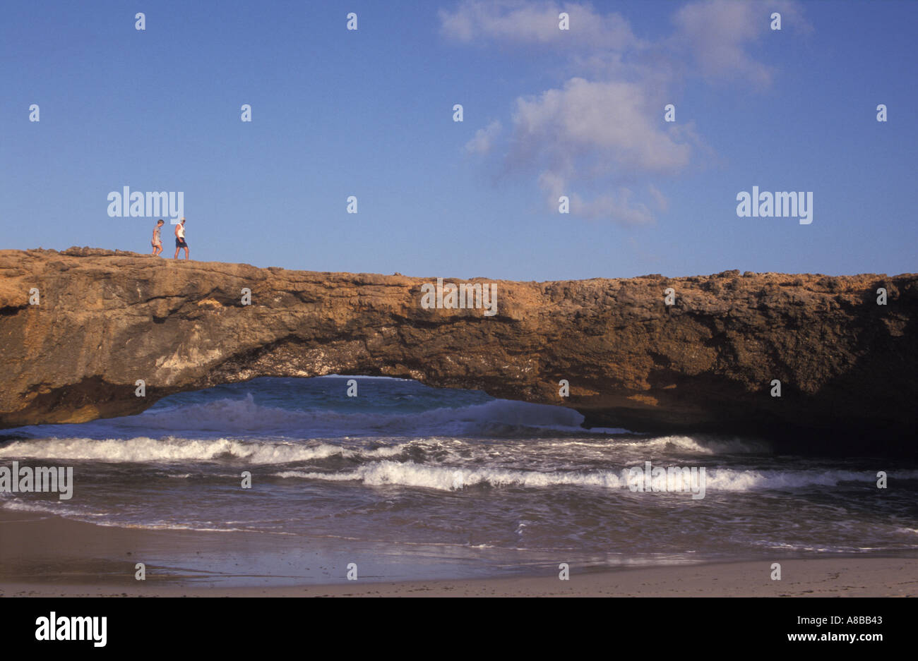 Aruba Dutch Caribbean Natural Bridge Stock Photo - Alamy