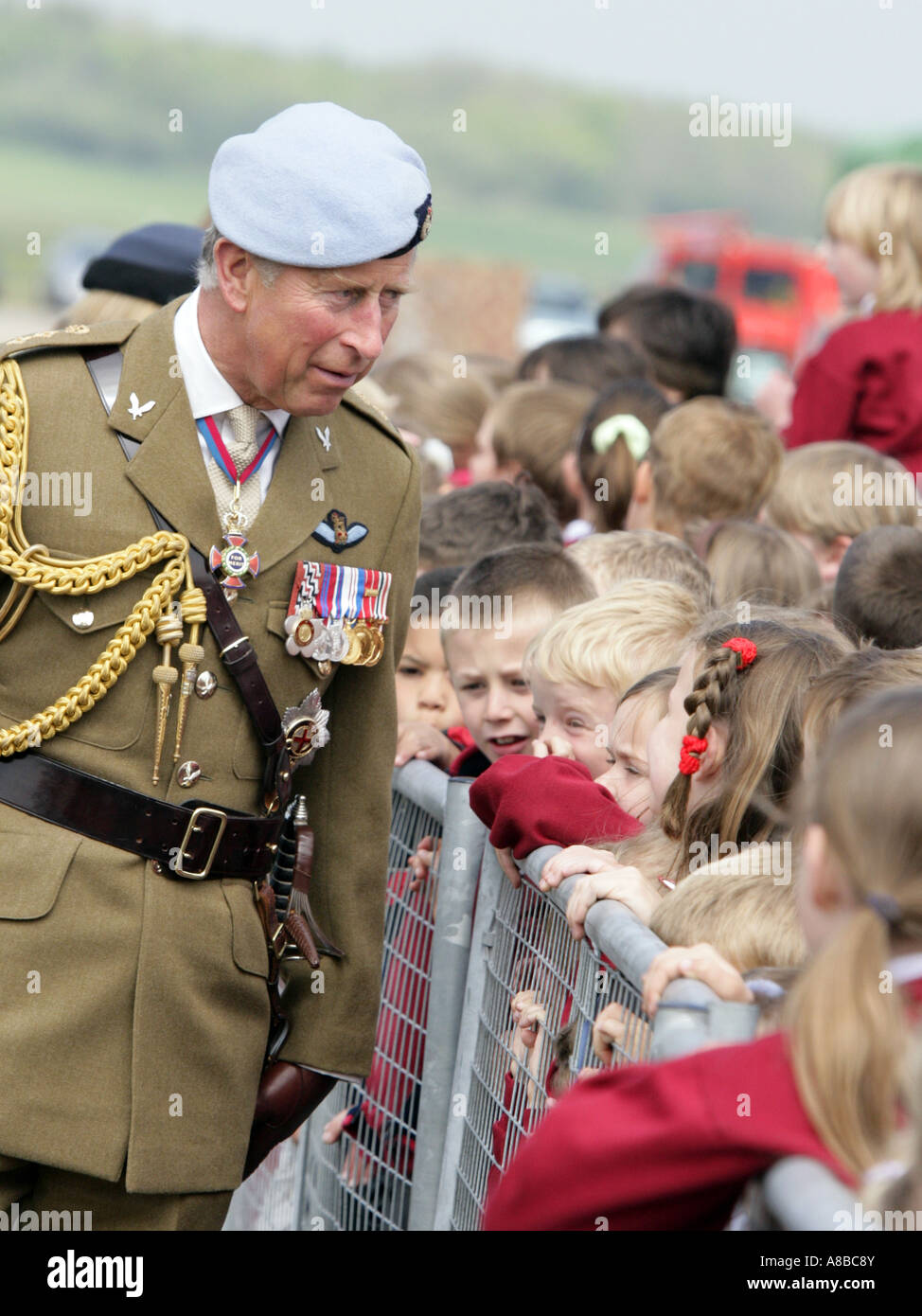 His Majesty, King Charles III, meets crowds of people during a ...