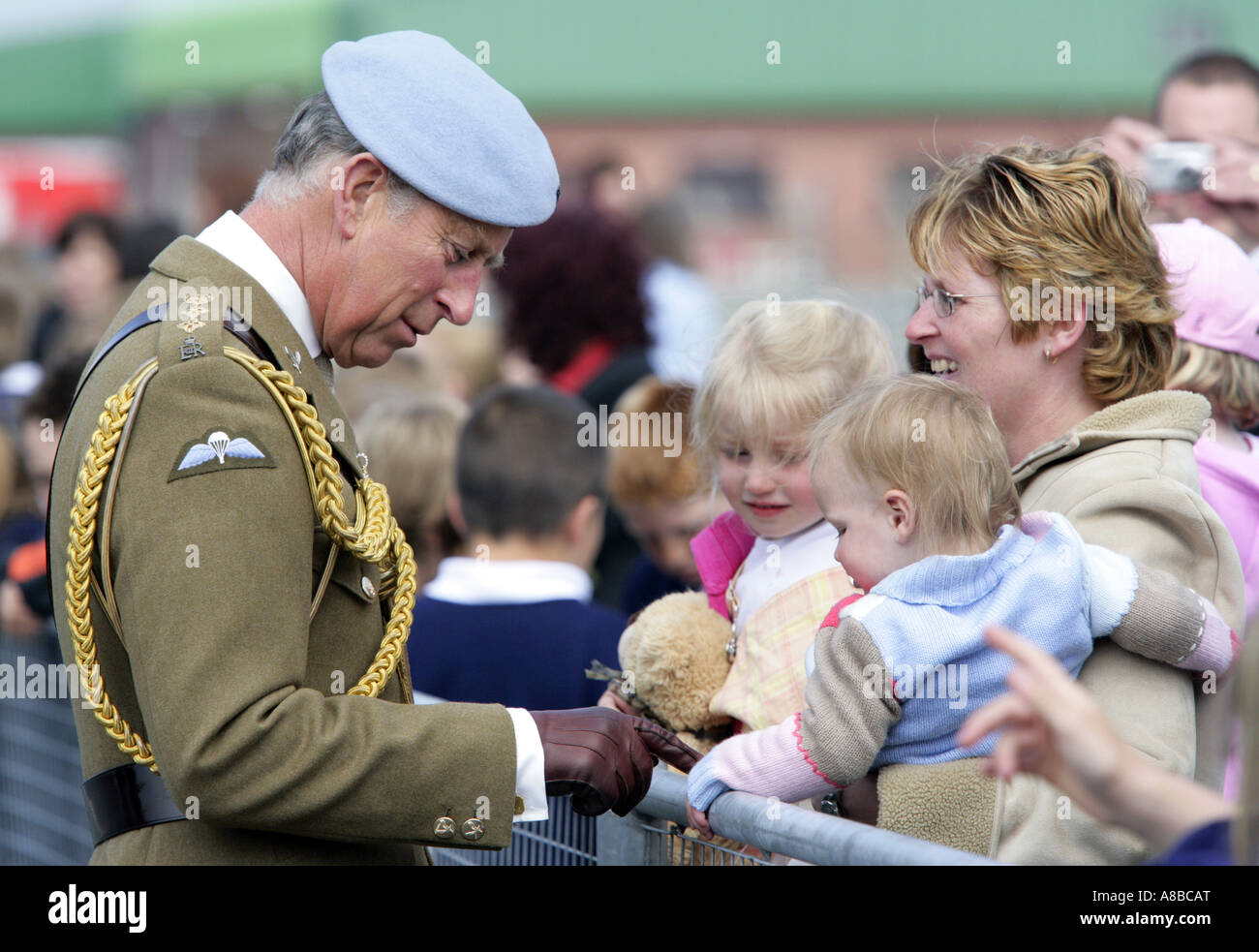 His Majesty, King Charles III, meets crowds of people during a ...